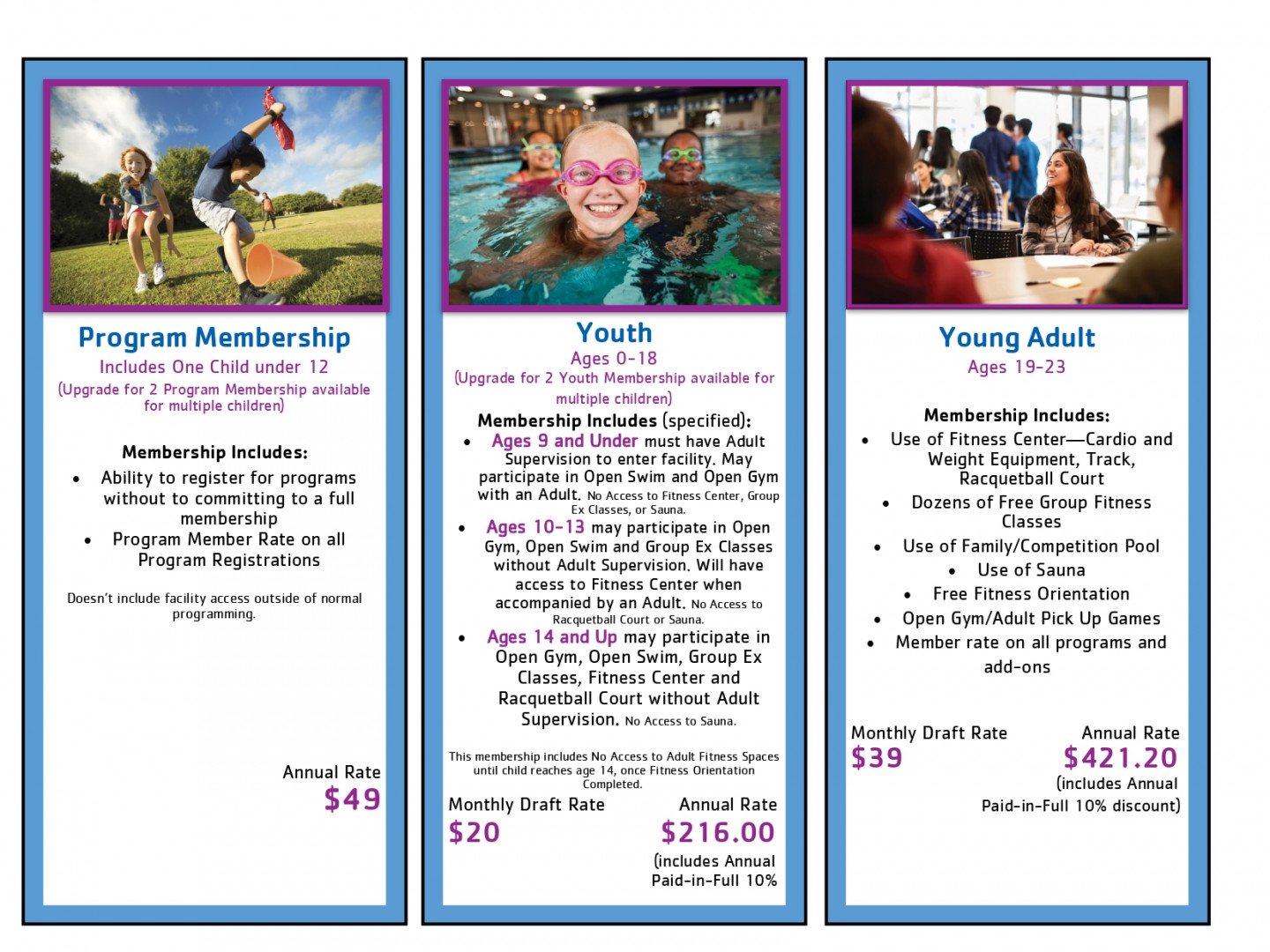 Membership Rates | Kennebec Valley YMCA